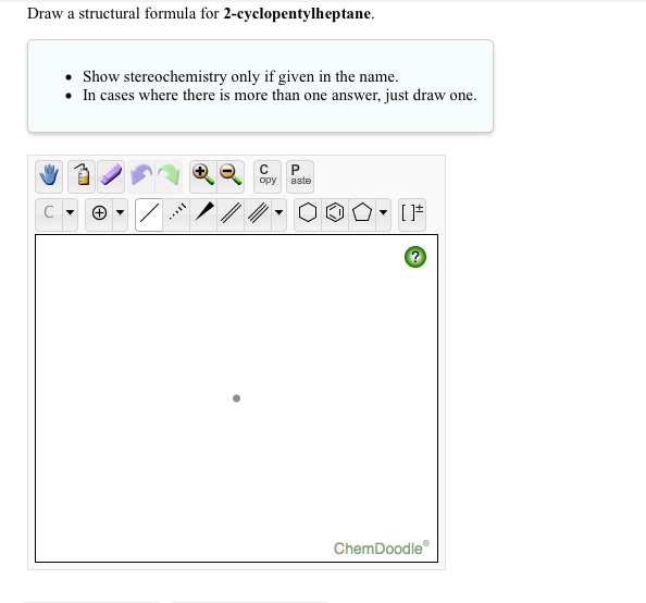 draw structural formula for 2 cyclopentylheptane show stereochemistry ...