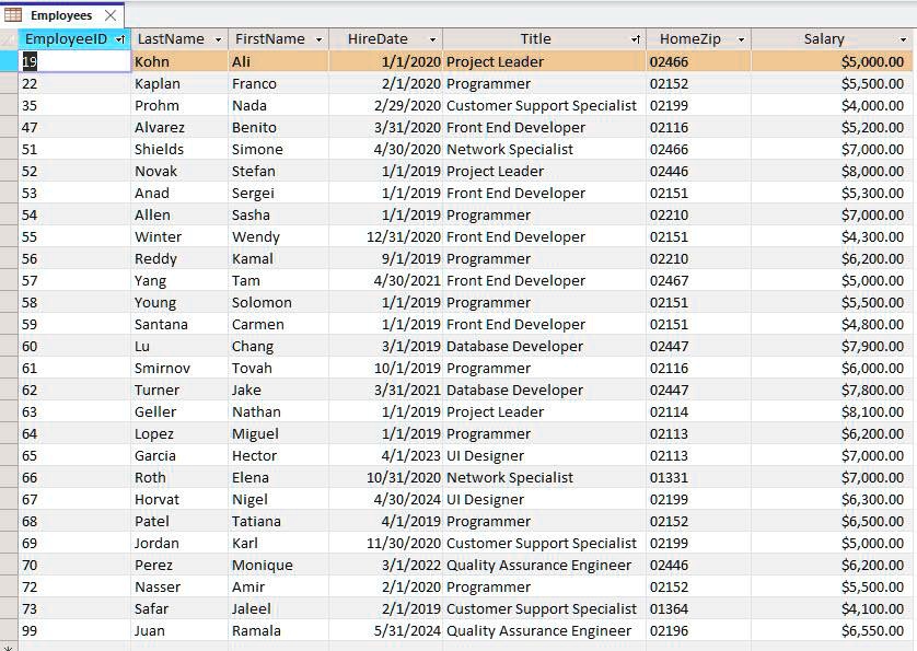 SOLVED: Seven current tables in the JC Consulting database are given below - Note: Primary key ...