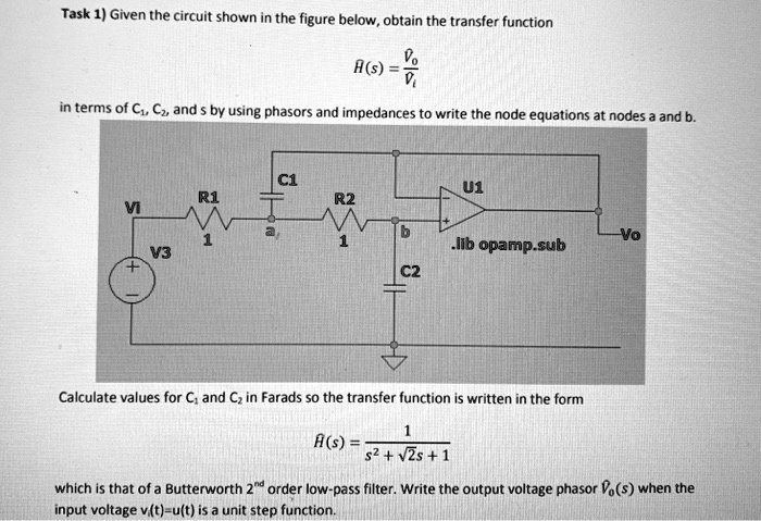 SOLVED: Given the circuit shown in the figure below, obtain the ...