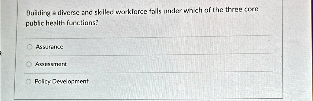 building a diverse and skilled workforce falls under which of the three ...