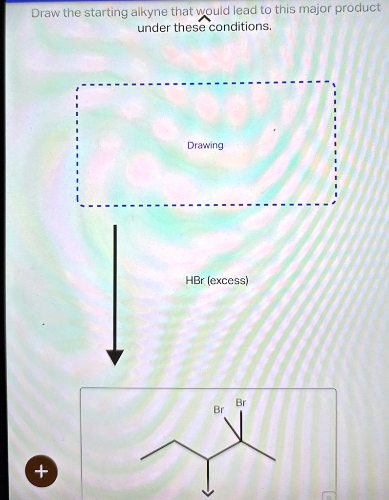 Draw the starting alkyne that would lead to this major product under ...