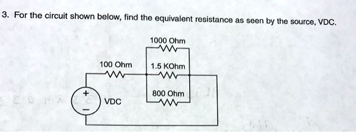 SOLVED: For the circuit shown below, find the equivalent resistance as ...