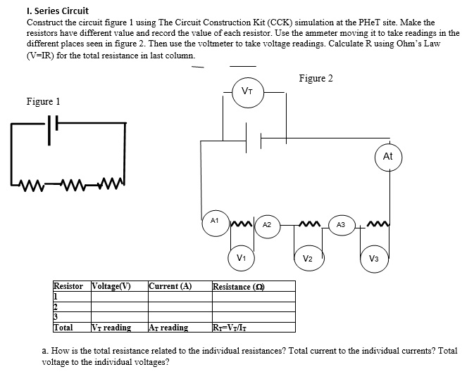series circuit construct the circuit figure using the circuit ...
