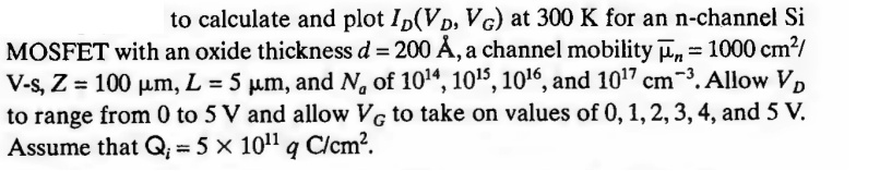 SOLVED: use the equations for the square-law model to calculate and ...