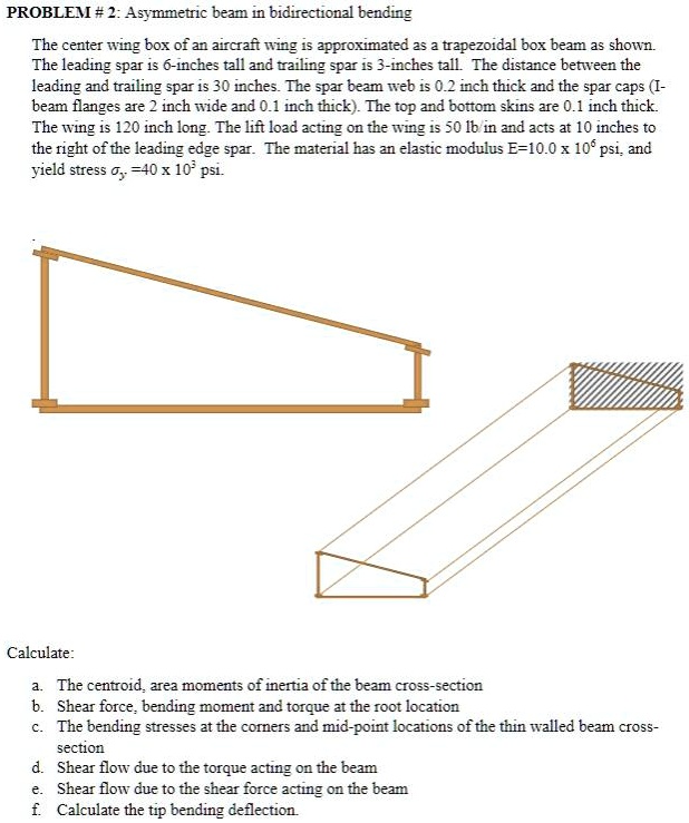 [GET ANSWER] PROBLEM #2: Asymmetric beam in bidirectional bending The ...