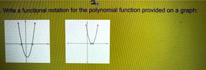 write a functional notation for the polynomial function provided on a graph 28892