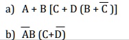 SOLVED: Draw the logic circuits and determine the truth table: A+ B [C + D (B + @)] b) AB (C+D)