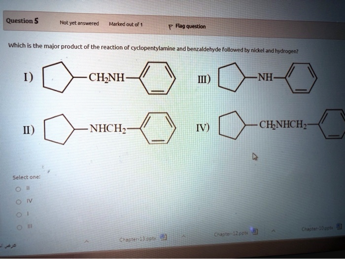 SOLVED: Which is the major product of the reaction of cyclopentylamine ...