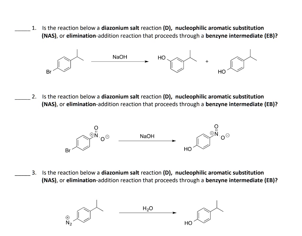 SOLVED: Is the reaction below a diazonium salt reaction (D ...
