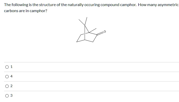 The following is the structure of the naturally occuring compound ...