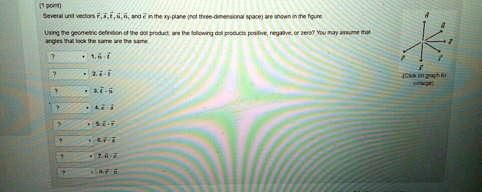 SOLVED: Several unit vectors i, j, k, 1, 7, and in the xy-plane (not the 3-dimensional space ...