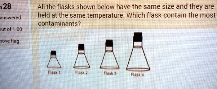 SOLVED: All the flasks shown below have the same size and they are held at the same temperature ...
