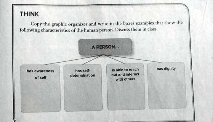 SOLVED: Answer this question please. THINK. Copy the graphic organizer ...