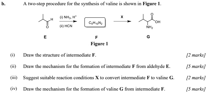 SOLVED: The two-step procedure for the synthesis of valine is shown in ...