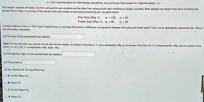 SOLVED: Texts: "Use 5 decimal places for intermediate calculations, and round your final answers ...