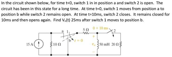 SOLVED: In the circuit shown below,for time t