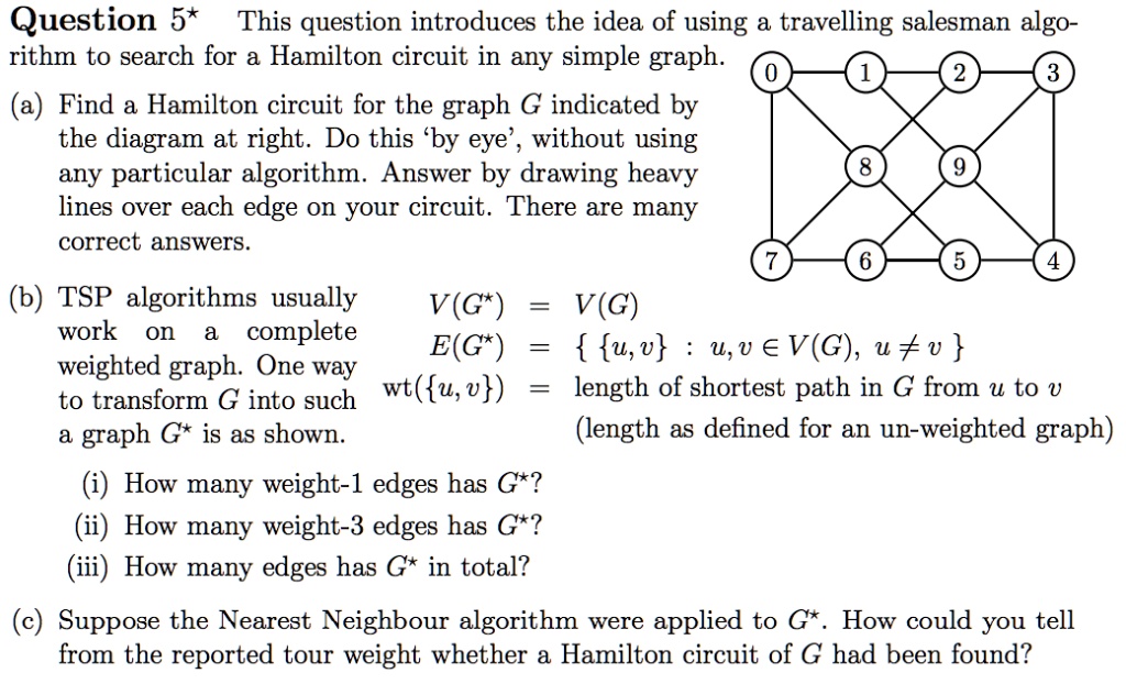 SOLVED:Question 5* This question introduces the idea of using ...