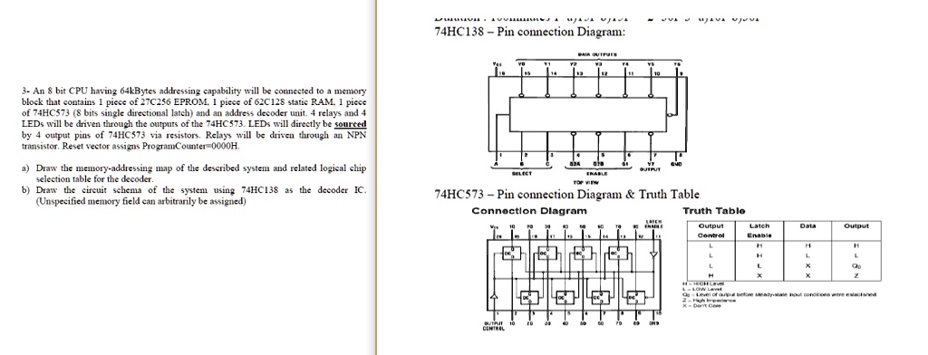 VIDEO solution: 74HC138 - Pin Connection Diagram: 3- An 8-bit CPU ...