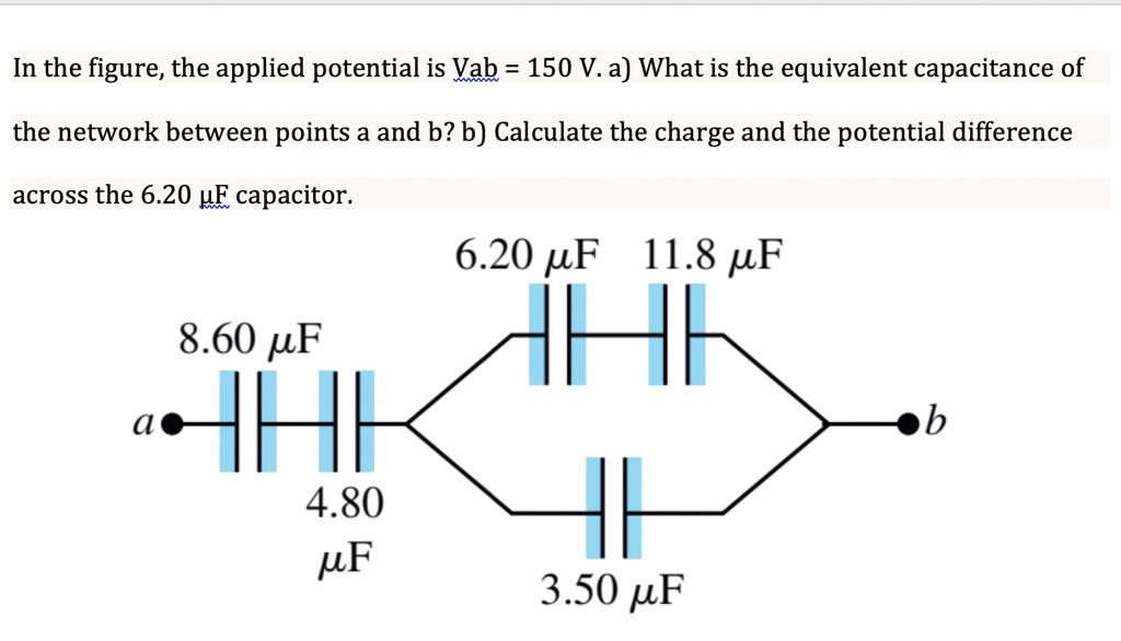 in the figure the applied potential is vab 150 va what is the ...