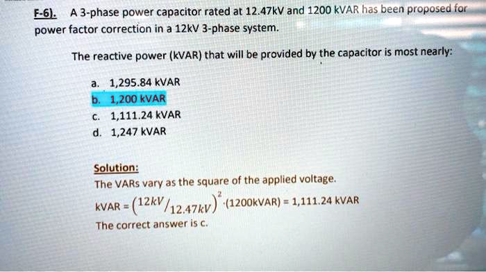 SOLVED: please explain the relationship of Vars to Voltage? please use ...