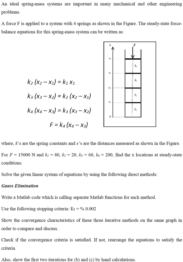 SOLVED: An ideal spring-mass system is important in many mechanical and other engineering ...