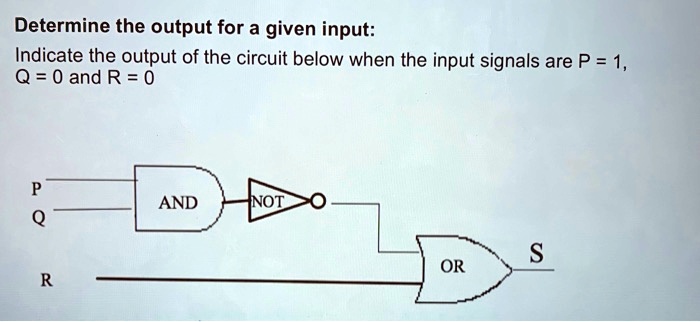 Solved Determine The Output For A Given Input Indicate The Output Of The Circuit Below When