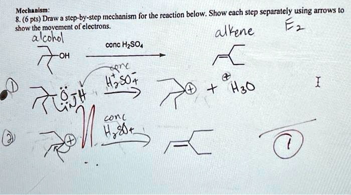 Mechanism: 8. (6 pts) Draw a step-by-step mechanism for the reaction ...