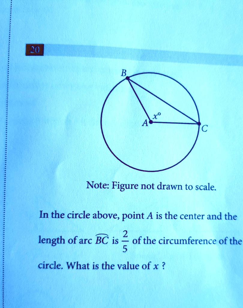 'the answer is 144 but how? 20 B xo A Note: Figure not drawn to scale In the circle above, point ...