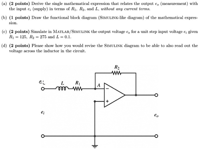 Solved A Derive The Single Mathematical Expression That Relates The Output Eo Measurement