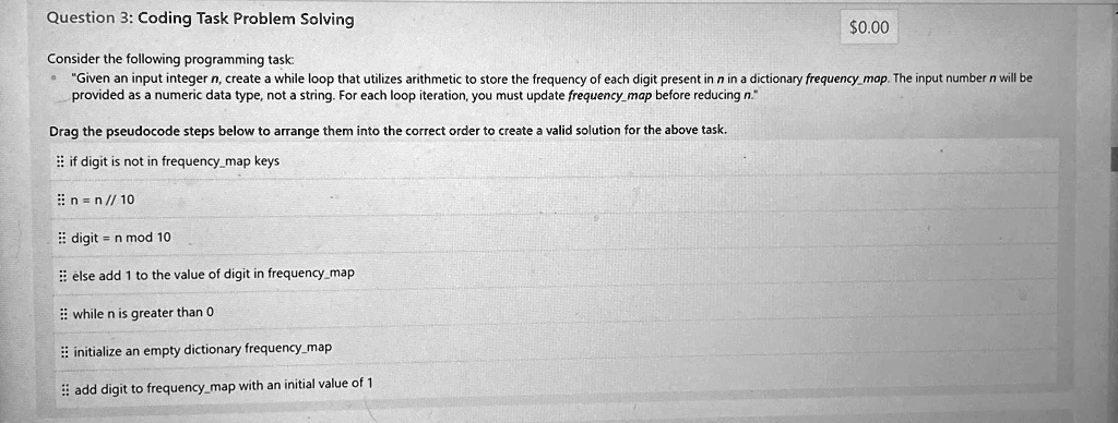 Question 3 Coding Task Problem Solving 000 Consider The Following Programming Task Provided 9486