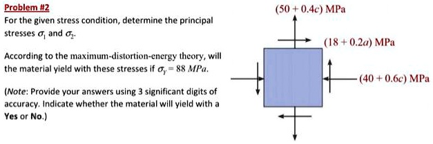 In the equations: a = 4, c = 7 Problem #2: For the given stress ...