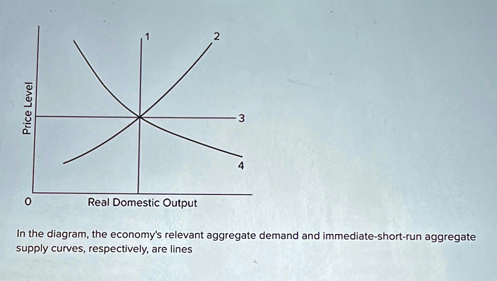 SOLVED: In the diagram, the economy's relevant aggregate demand and immediate-short-run ...