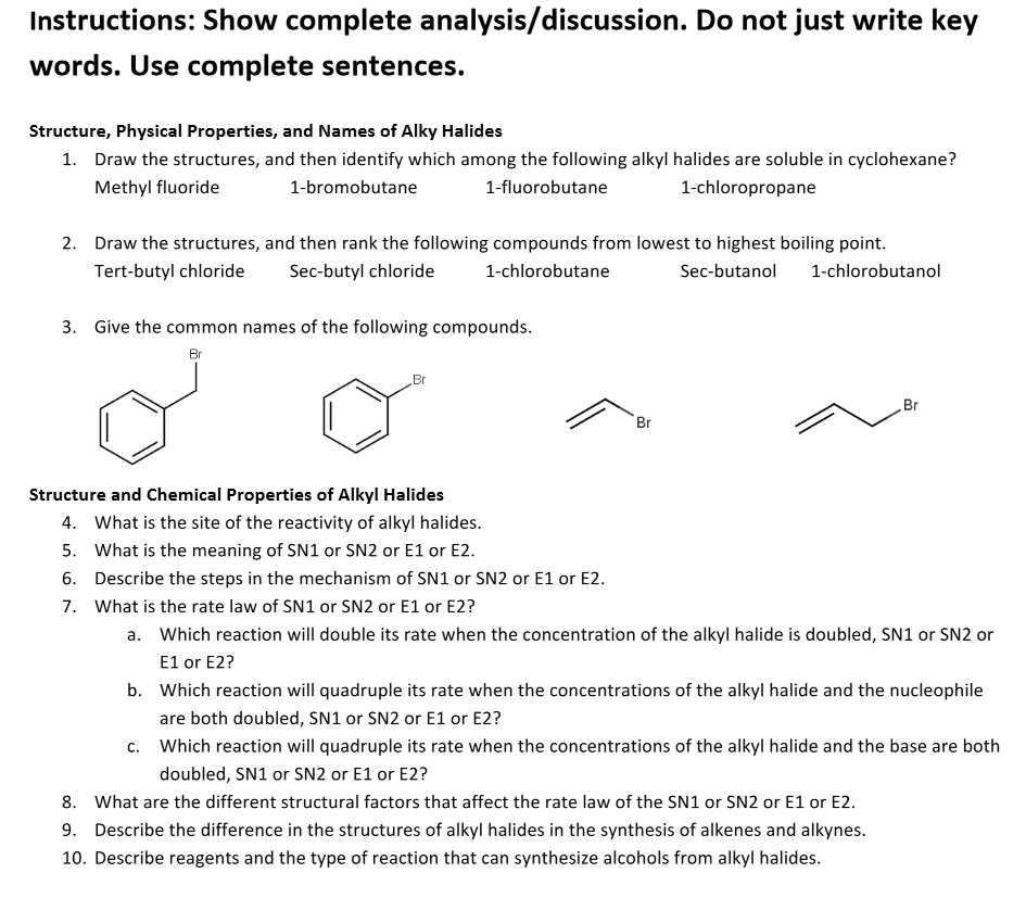 SOLVED: Instructions: Show complete analysis/discussion: Do not just ...