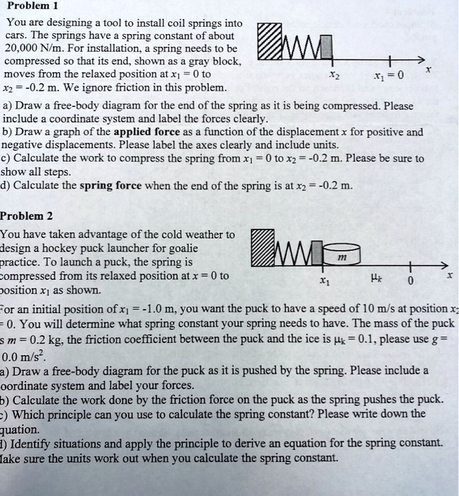 SOLVED: Problem 1: Designing a Tool for Installing Coil Springs in Cars ...