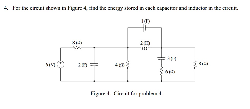 Solved For The Circuit Shown In Figure 4 Find The Energy Stored In