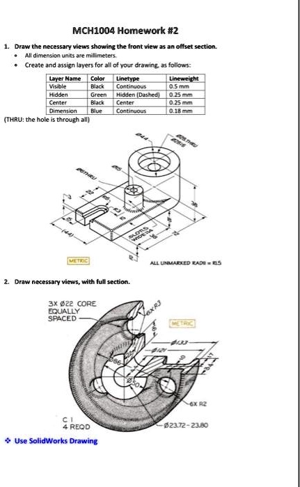 MCH1004 Homework #2 1. Draw the necessary views showing the front view ...