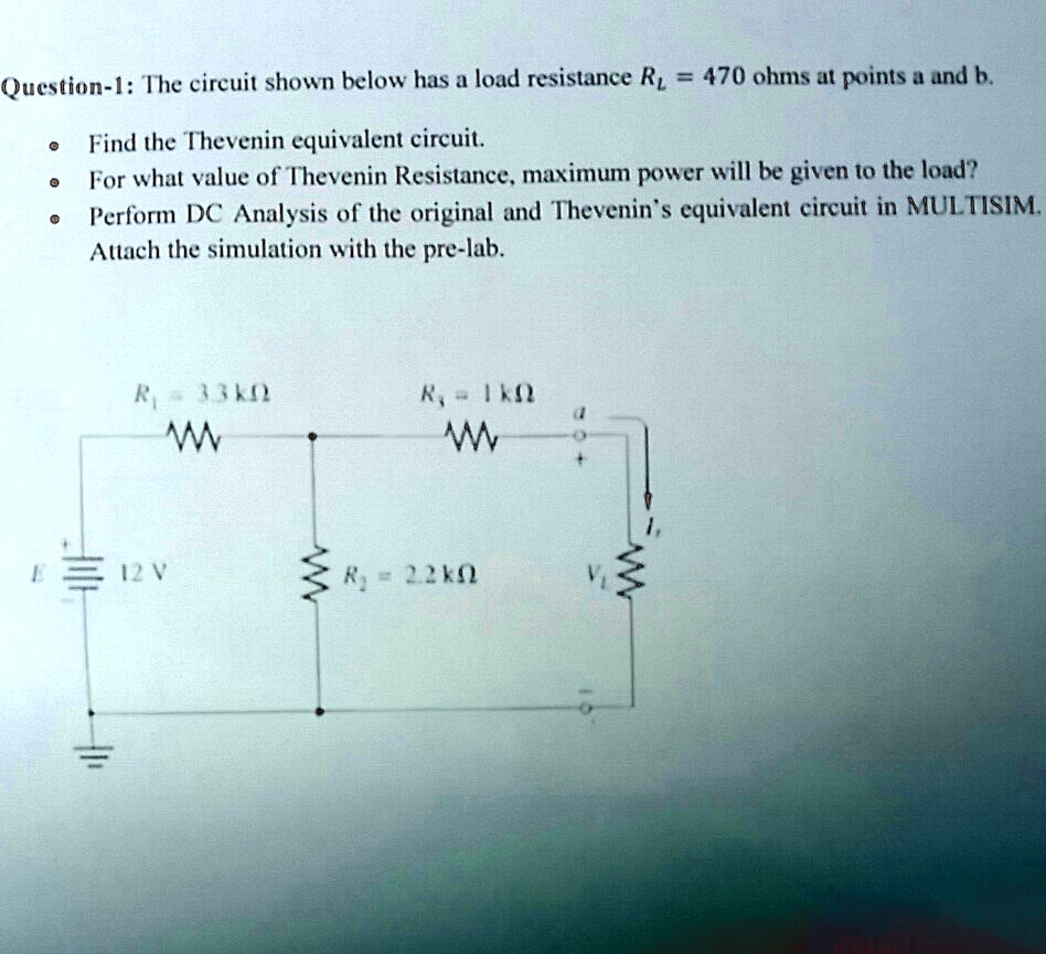 Question-1: The circuit shown below has a load resistance R = 470 ohms ...