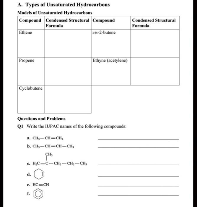 Ethyne Condensed Structural Formula