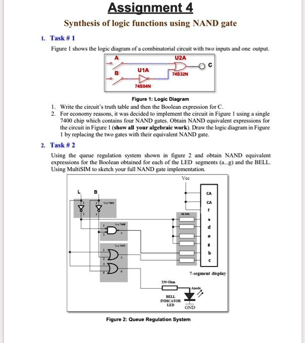 Solved Assignment 4 Synthesis Of Logic Functions Using Nand Gate Task 1 Figure 1 Shows The