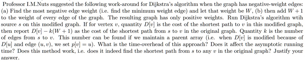 SOLVED: Professor I.M.Nuts suggested the following work-around for ...