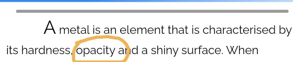 SOLVED: What is the meaning of opacity here? Please answer fast ...