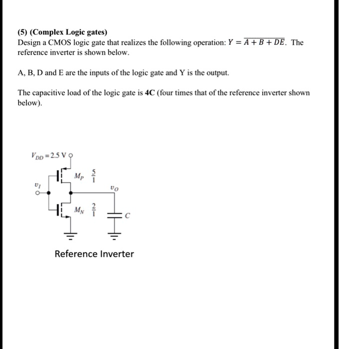 5complex logic gates design a cmos logic gate that realizes the ...