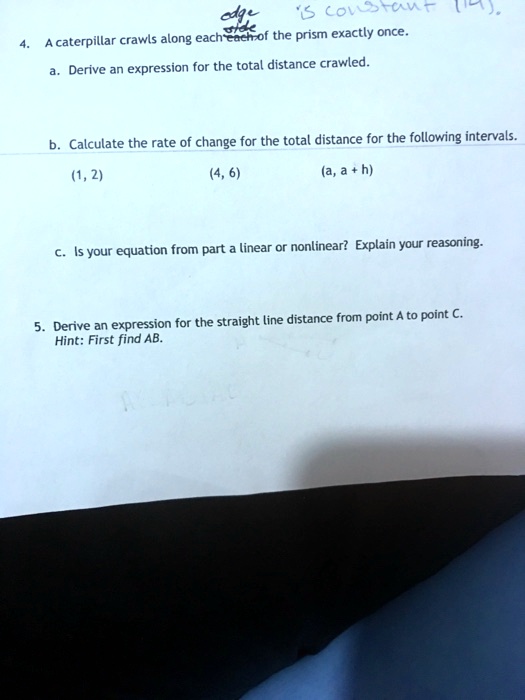 SOLVED:Coi tuwt e caterpillar crawls along each-gachof the prism ...