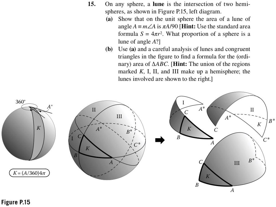 VIDEO solution: On any sphere, a lune is the intersection of two ...