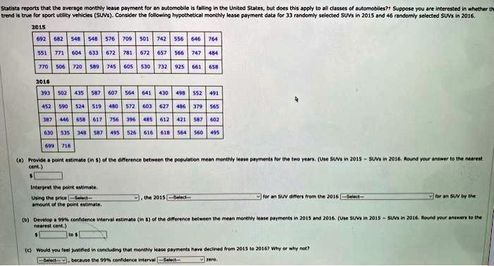 SOLVED: Texts: options for fill in the blanks ( A )1st -sample standard deviation , sample means ...