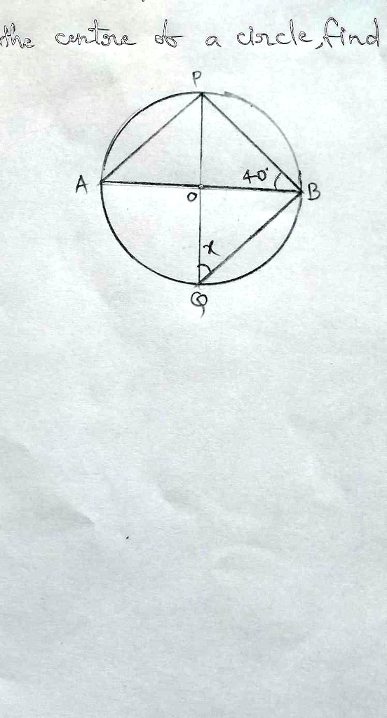 SOLVED: In the below given figure, O is the centre of a circle. Find the value of x. Nie cenIsle ...