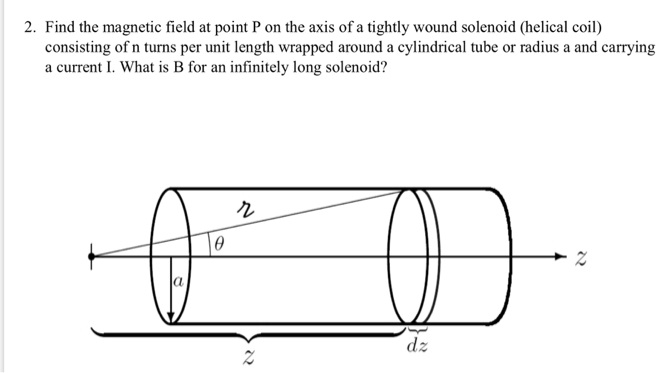 SOLVED: Find the magnetic field at point P on the axis of a tightly ...