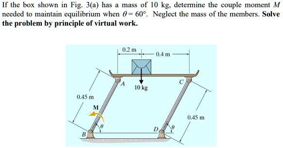 if the box shown in fig 3a has mass of 10 kg determine the couple ...