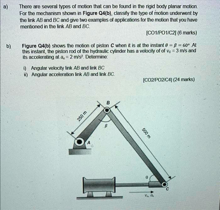 SOLVED: a) There are several types of motion that can be found in the ...