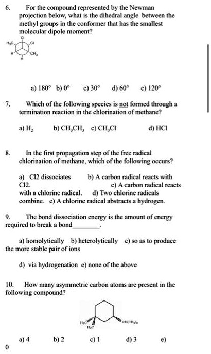 SOLVED: For the compound represented by the Newman projection below ...